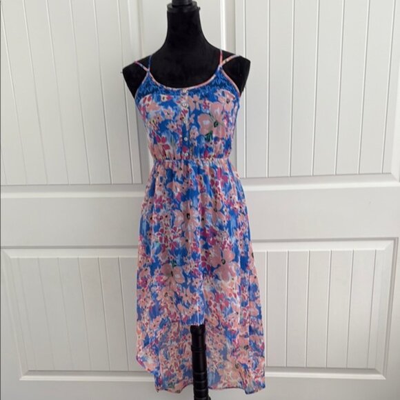 Candie's | Dresses | Candies Floral Midi Dress In Blue And Pink | Poshmark